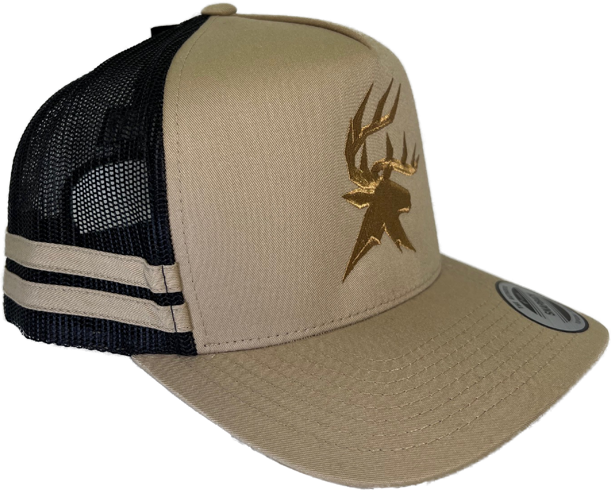 Striped Trucker cap Deer logo / Aussie flag snap back. – Easy Vanes